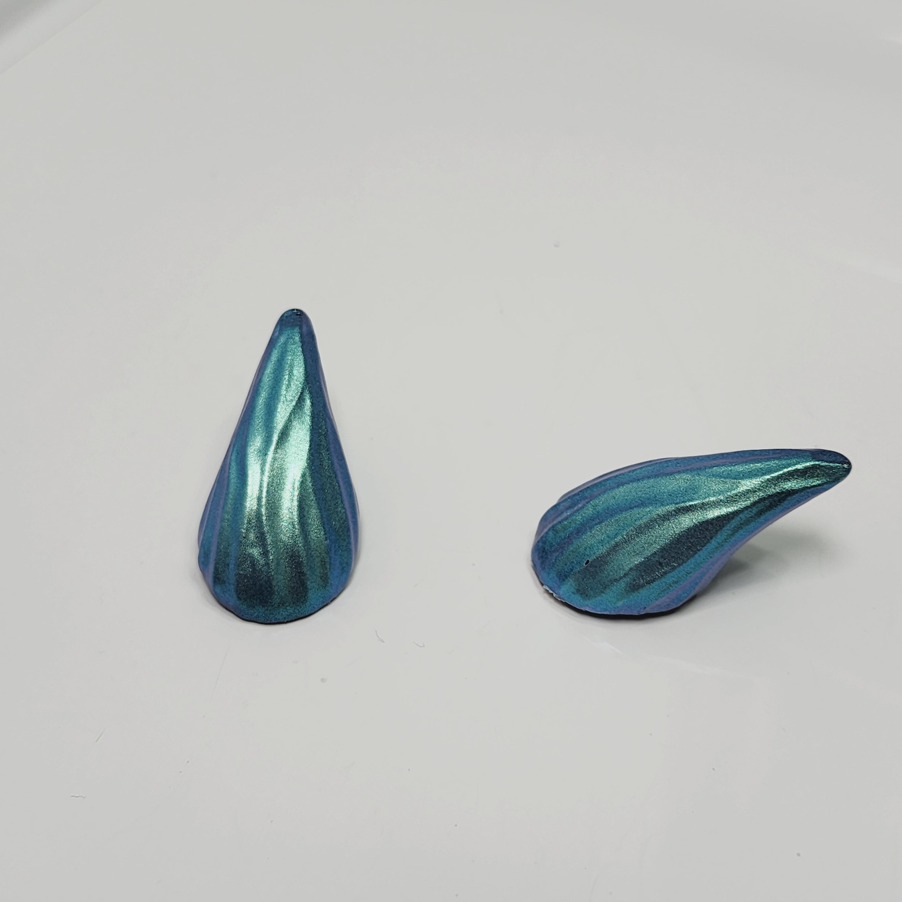 Metallic Blue Horns – The HorrorProps Shop